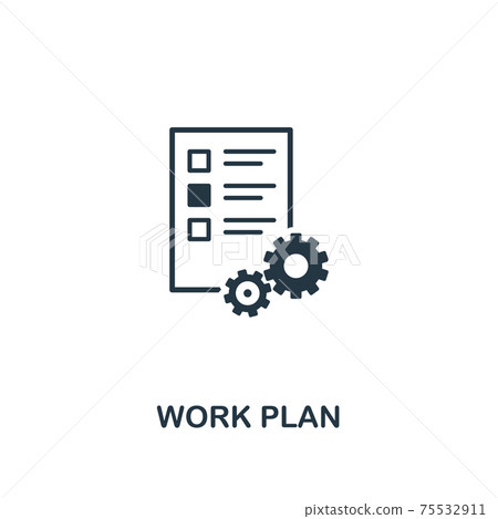 Work Plan icon. Creative element design from...-插圖素材 [75532911] - PIXTA圖庫