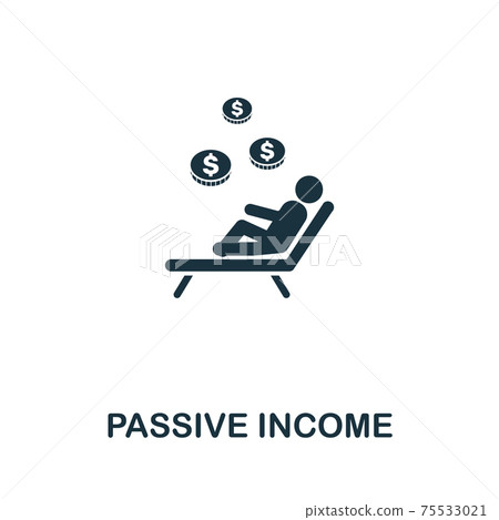 Passive Income vector icon symbol. Creative... - Stock Illustration ...