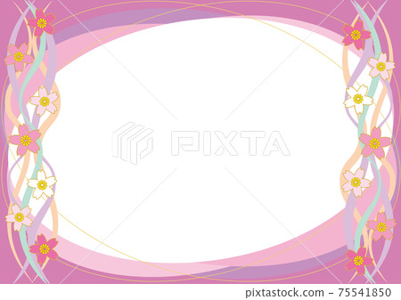 Cherry purple round background frame - Stock Illustration [75541850 ...