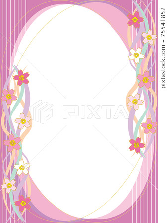 Cherry purple round background frame - Stock Illustration [75541852 ...