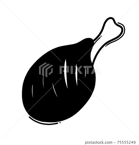 Chicken leg doodle vector icon. Drawing sketch... - Stock Illustration ...