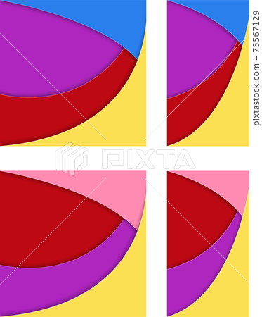 Paper cut bright social media post templates - Stock Illustration ...