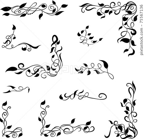 set of corner design, elements frame for text - Stock Illustration ...