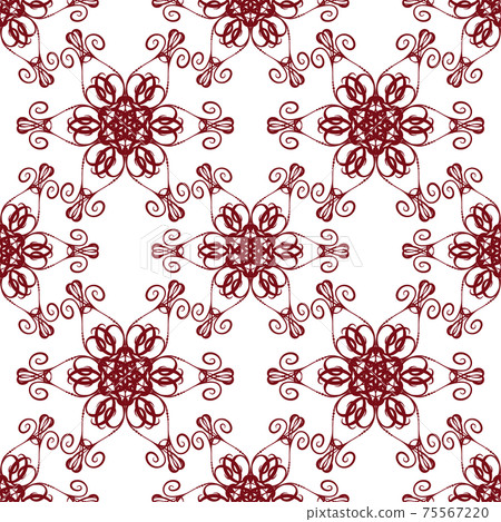 Seamless abstract red and white pattern. - Stock Illustration [75567220 ...