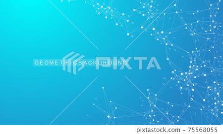 Geometric abstract background with connected... - Stock Illustration ...