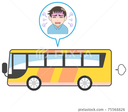 Bus motion sickness male - Stock Illustration [75568826] - PIXTA