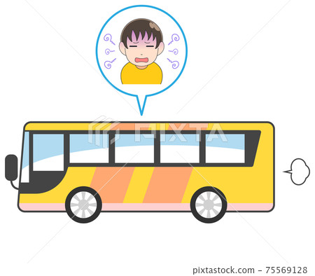 Bus motion sickness boy - Stock Illustration [75569128] - PIXTA