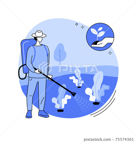 Weed control abstract concept vector illustration. - Stock Illustration ...