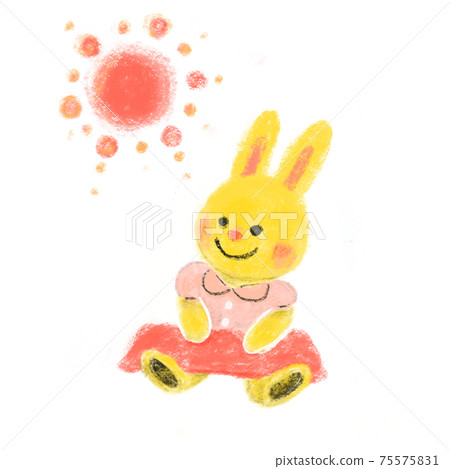 Rabbit waking up with the sun - Stock Illustration [75575831] - PIXTA