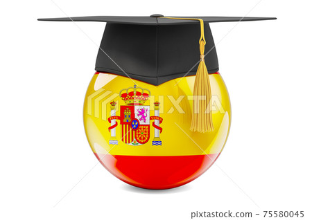Education in Spain concept. Spanish flag with... - Stock Illustration ...