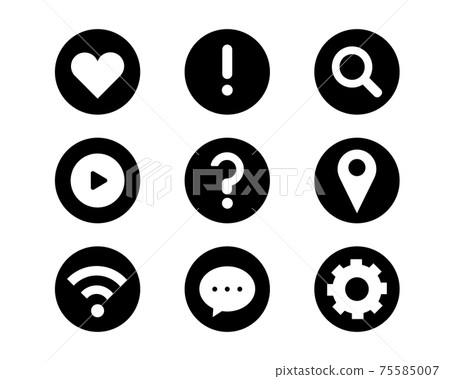 Simple and commonly used icon - Stock Illustration [75585007] - PIXTA
