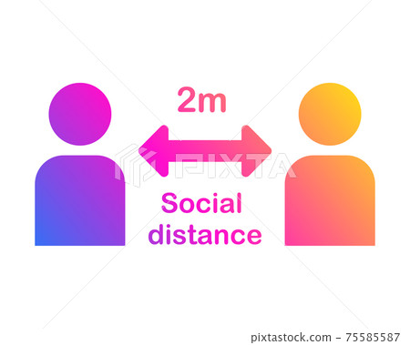 Social distance icon Social distance icon - Stock Illustration ...