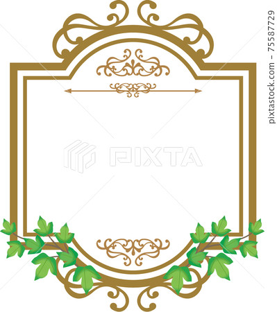Leaf decorative frame frame - Stock Illustration [75587729] - PIXTA
