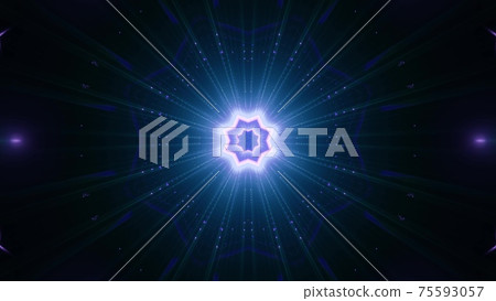 Star shaped neon ornament 3D illustration - Stock Illustration ...