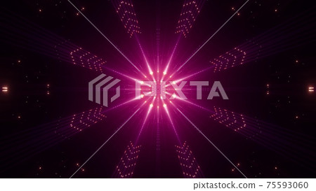 3D illustration of pink neon rays-插圖素材 [75593060] - PIXTA圖庫