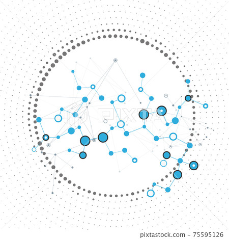 Presentation template with connect dots and... - Stock Illustration ...