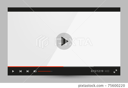 Multimedia player interface template, vector... - Stock Illustration ...