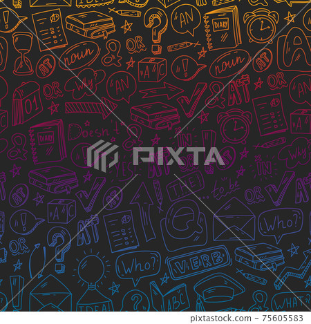 Doodle vector pattern. Illustration of learning... - Stock Illustration ...