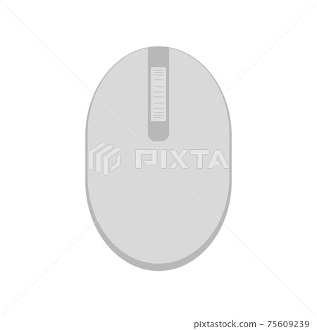 A simple gray computer mouse in the shape of an... - Stock Illustration ...