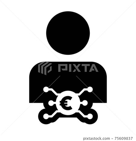 Digital euro icon vector currency symbol with... - Stock Illustration ...
