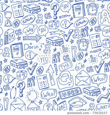 Doodle vector pattern. Illustration of learning... - Stock Illustration ...