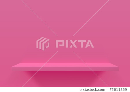 Vector illustration of pink shelf. - Stock Illustration [75611869] - PIXTA