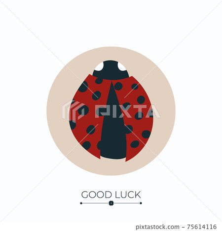 Ladybug lucky charm - Stock Illustration [75614116] - PIXTA