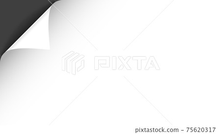 Bending white blank paper left top corner.... - Stock Illustration ...