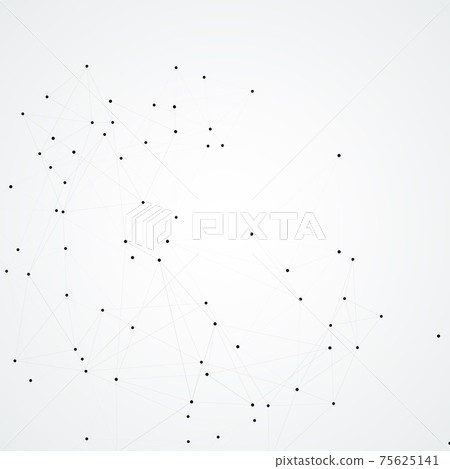 Abstract icon with network dots. Art element.... - Stock Illustration ...