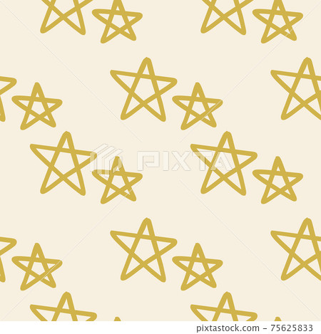 Handwritten star seamless pattern - Stock Illustration [75625833] - PIXTA