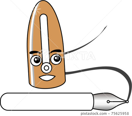 pen, pens, cartoon character - Stock Illustration [75625958] - PIXTA