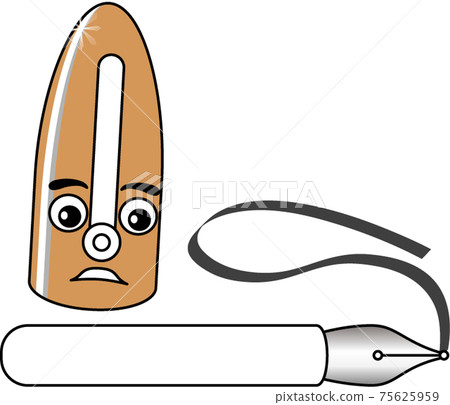 pen, pens, cartoon character - Stock Illustration [75625959] - PIXTA
