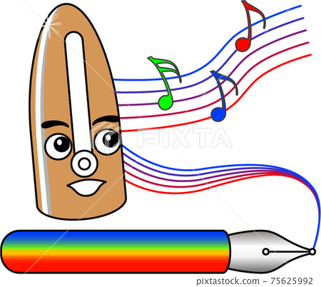 character, Musical Note, musical note - Stock Illustration [75625992 ...