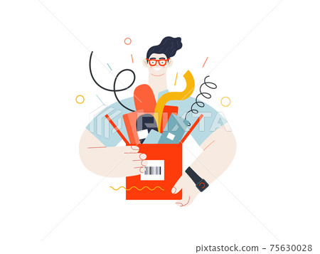 Discounts, sale, promotion. Flat vector modern... - Stock Illustration ...