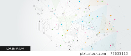 Technology abstract concept. Connection points... - Stock Illustration ...