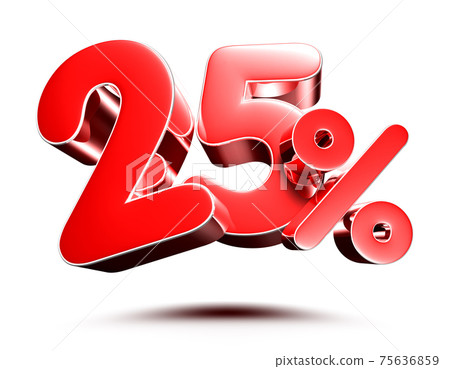 25 percent. - Stock Illustration [75636859] - PIXTA