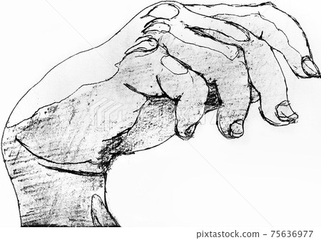 Right hand croquis - Stock Illustration [75636977] - PIXTA