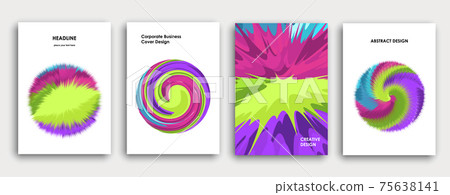 Multi-colored book cover page design, creative... - Stock Illustration ...