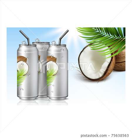 Coconut Water Creative Promotional Poster... - Stock Illustration ...