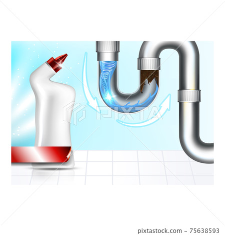 Drain Cleaner Creative Promotional Poster... - Stock Illustration ...