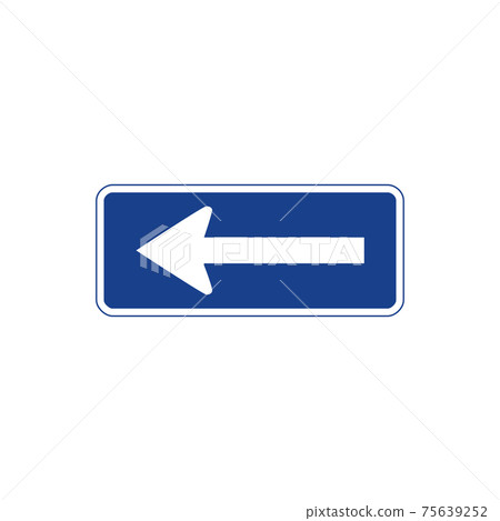 Rectangular traffic signal in blue and white,... - Stock Illustration ...