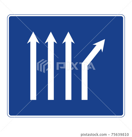 Rectangular traffic signal in blue and white,... - Stock Illustration ...