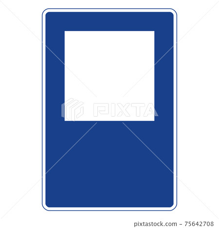 Rectangular traffic signal in blue and white,... - Stock Illustration ...