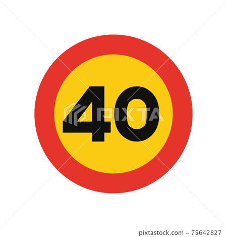 Rounded traffic signal in yellow and red,... - Stock Illustration ...