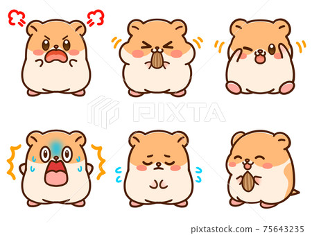 Hamster poses various illustration material set 3 - Stock Illustration ...