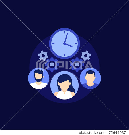 teamwork and deadline icon, vector - Stock Illustration [75644087] - PIXTA