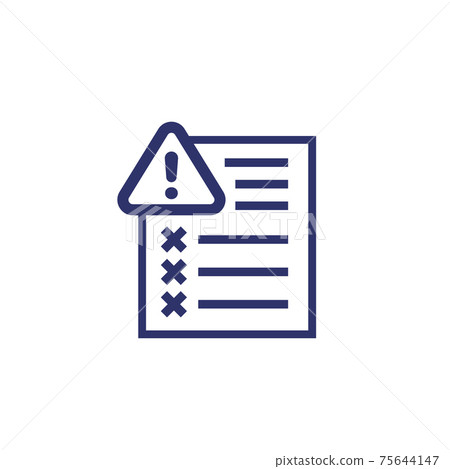 Error report icon on white - Stock Illustration [75644147] - PIXTA