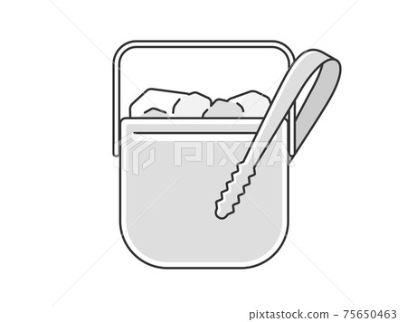 Illustration of an ice bucket with ice - Stock Illustration [75650463 ...