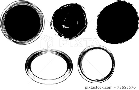 Circle drawn with ink - Stock Illustration [75653570] - PIXTA