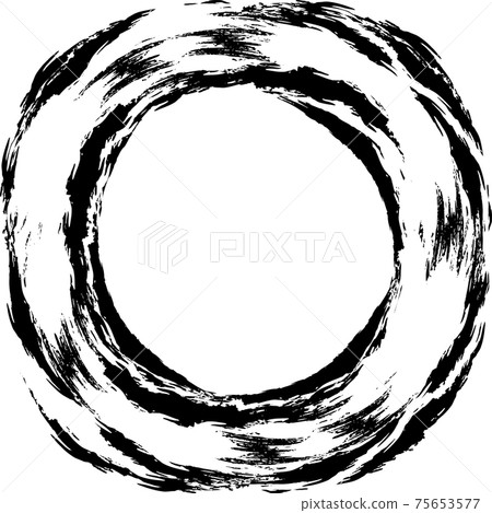 Circle drawn with ink - Stock Illustration [75653577] - PIXTA
